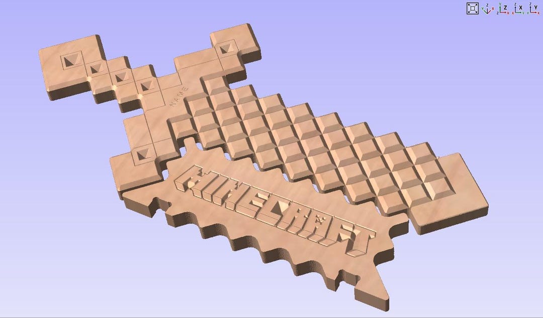 Minecraft Sword for Kids – Vector Digital File CNC (.ai/.dxf/.eps/.pdf ...