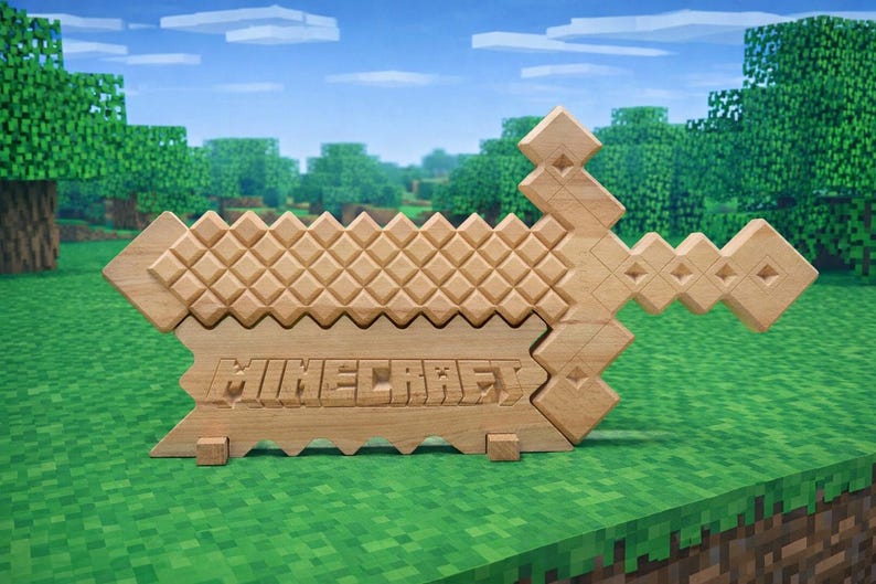 Minecraft Diamond Sword for Kids – CNC Digital File for Vectric (.CRV ...