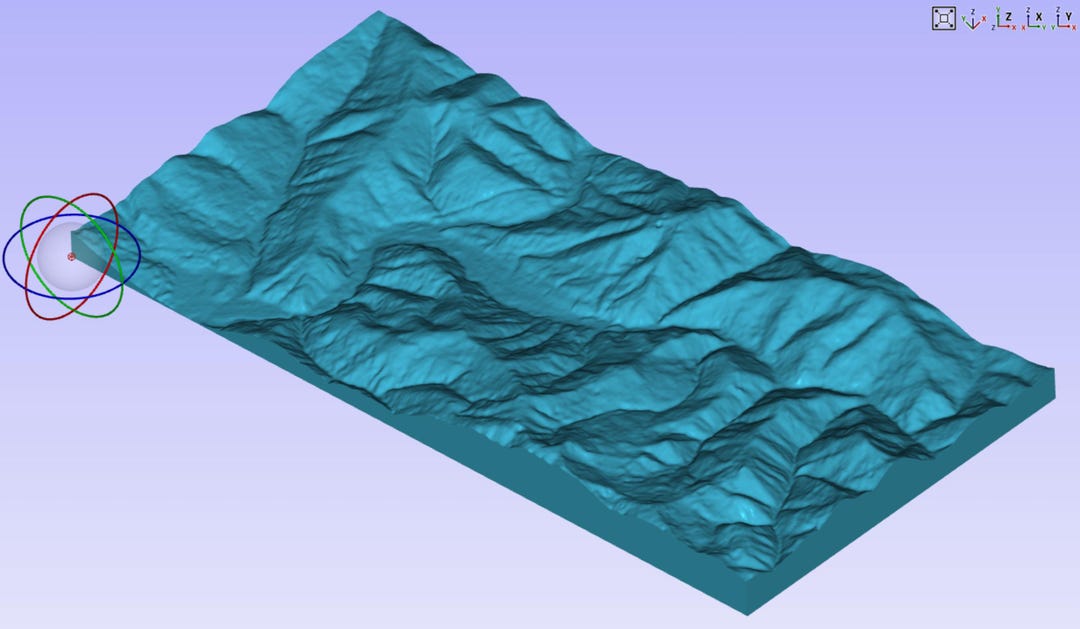 Custom 3D Terrain Map STL for CNC Carving | Personalized Topographic ...