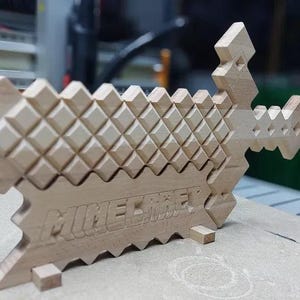 Minecraft Diamond Sword for Kids – CNC Digital File for Vectric (.CRV ...