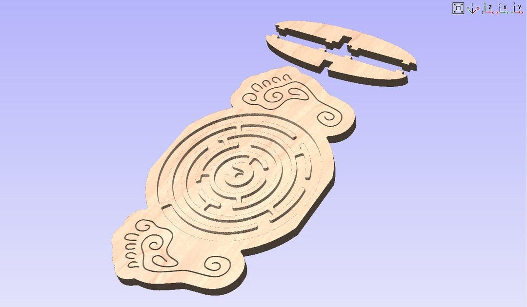 Cnc-ready "kids Labyrinth Balance Board" - Vectric Vcarve Pro Digital ...