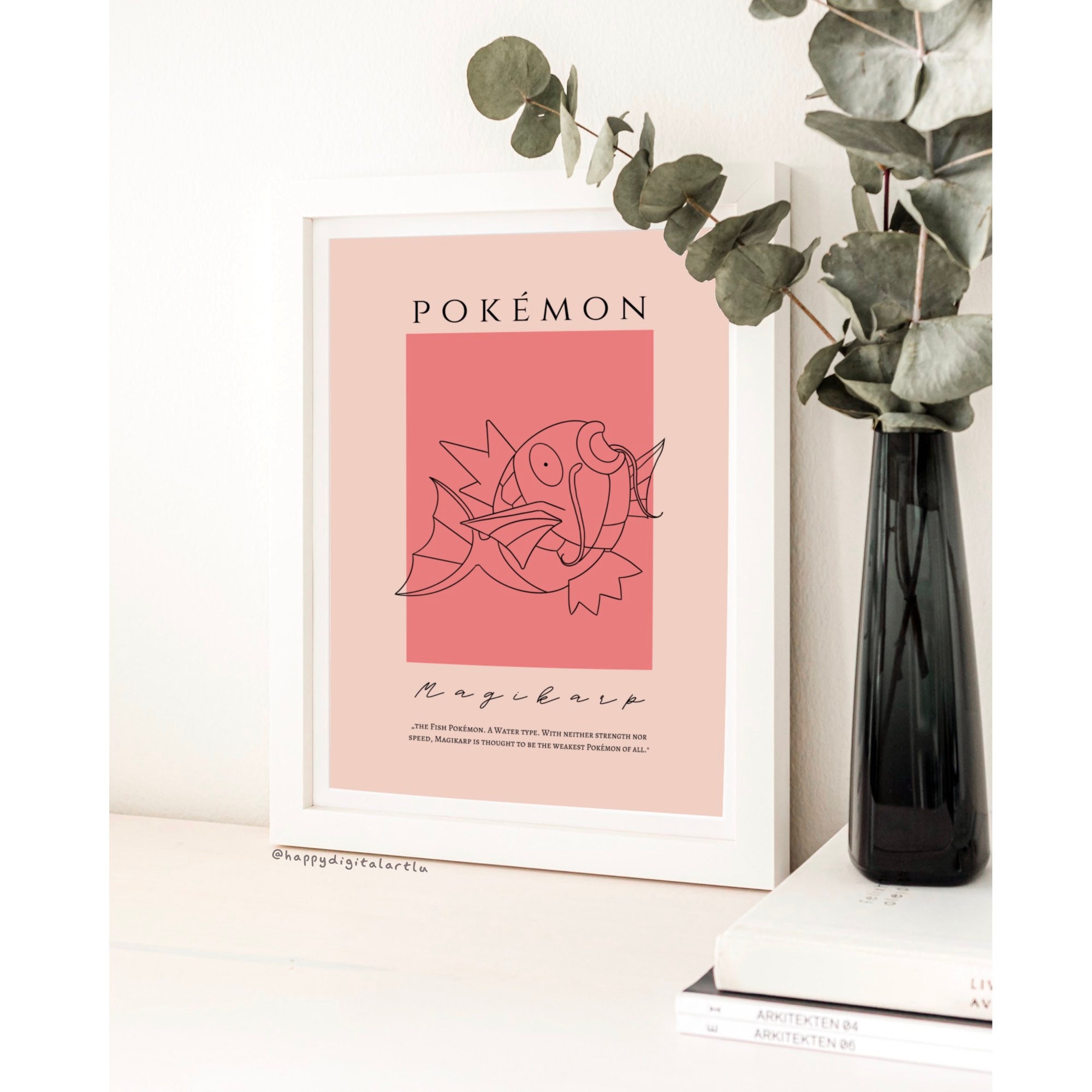 Magikarp Poster Pokémon First Generation Wall Art, INSTANT DOWNLOAD ...