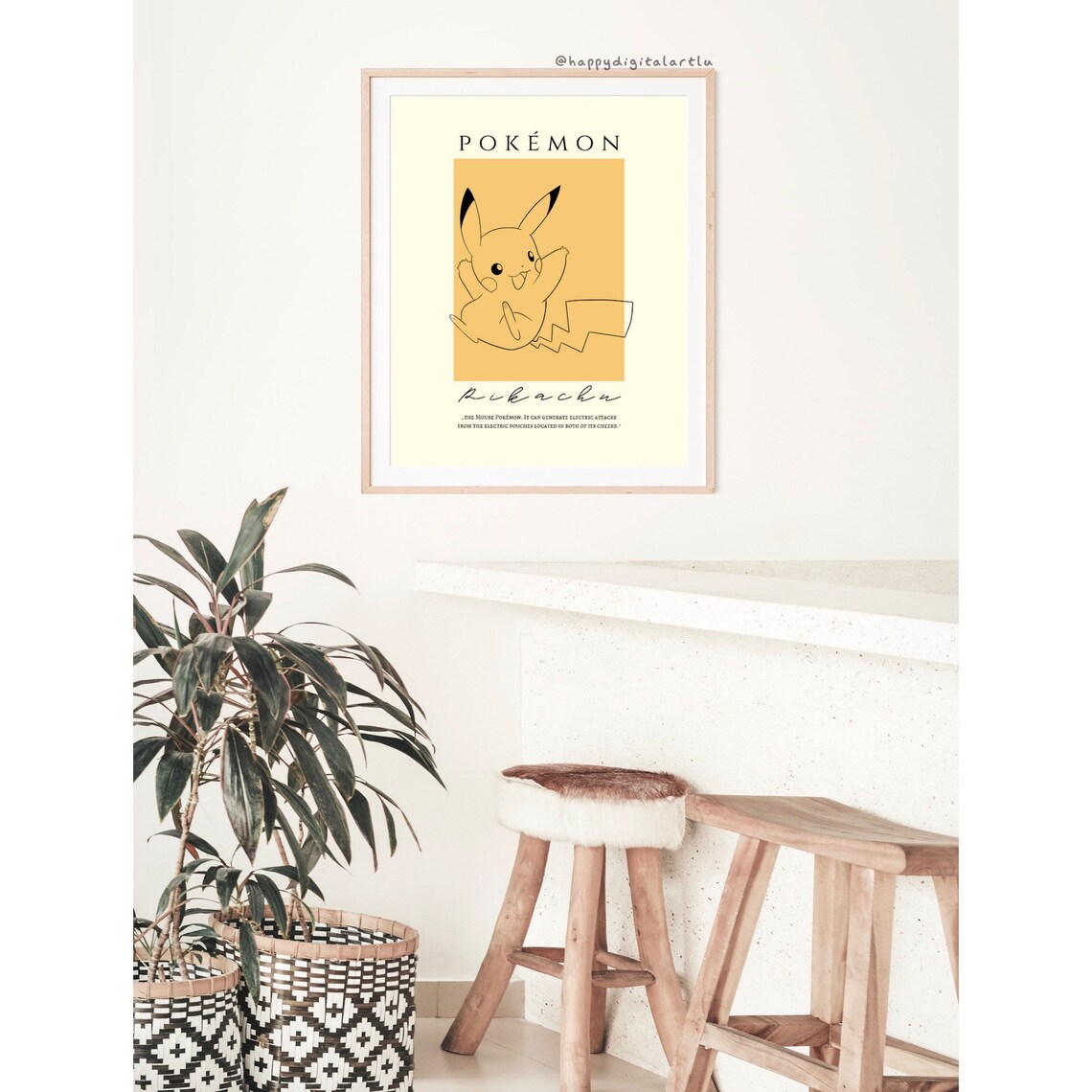 Pikachu Poster Pokémon First Generation Wall Art, INSTANT DOWNLOAD ...