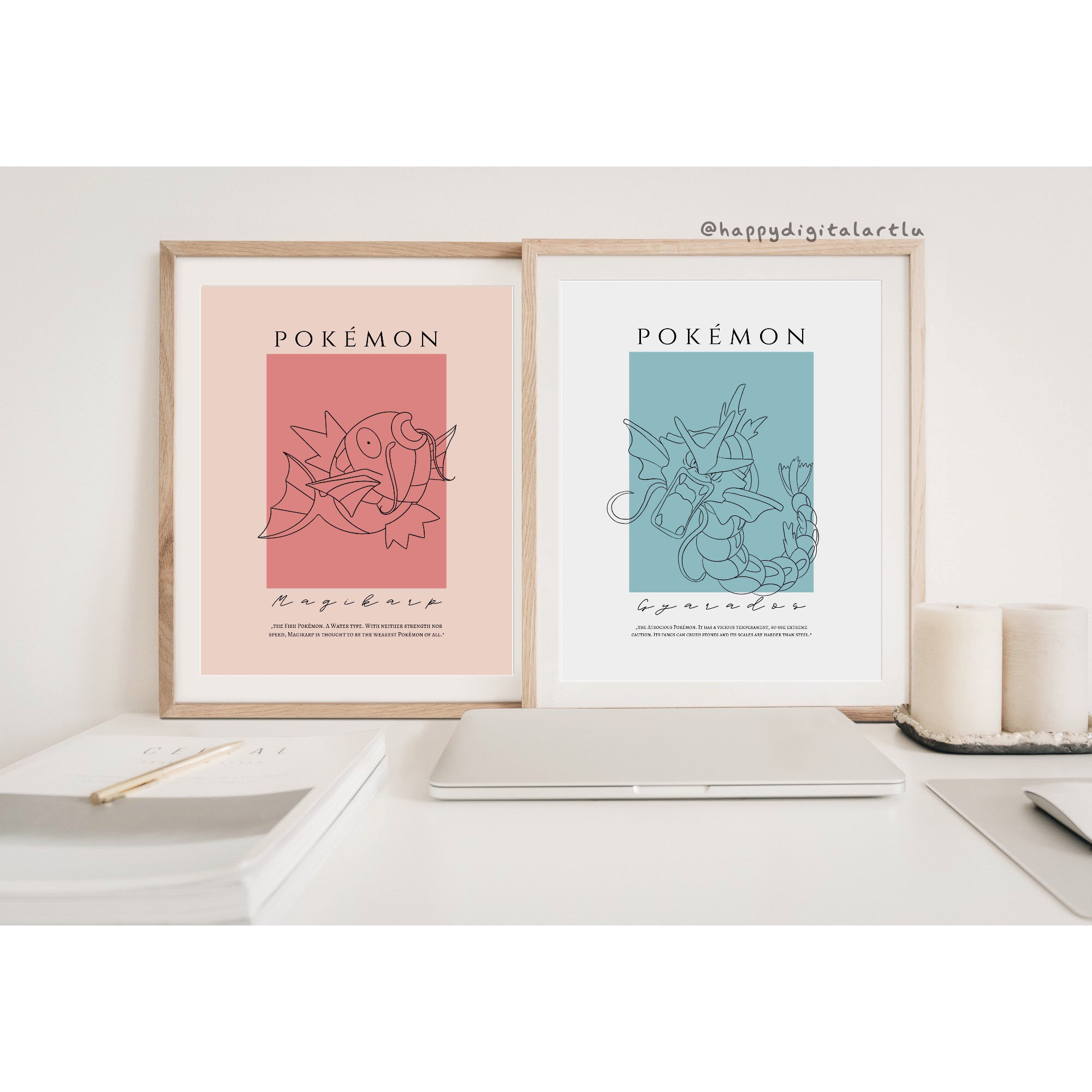 Gyarados Poster Pokémon First Generation Wall Art, INSTANT DOWNLOAD ...