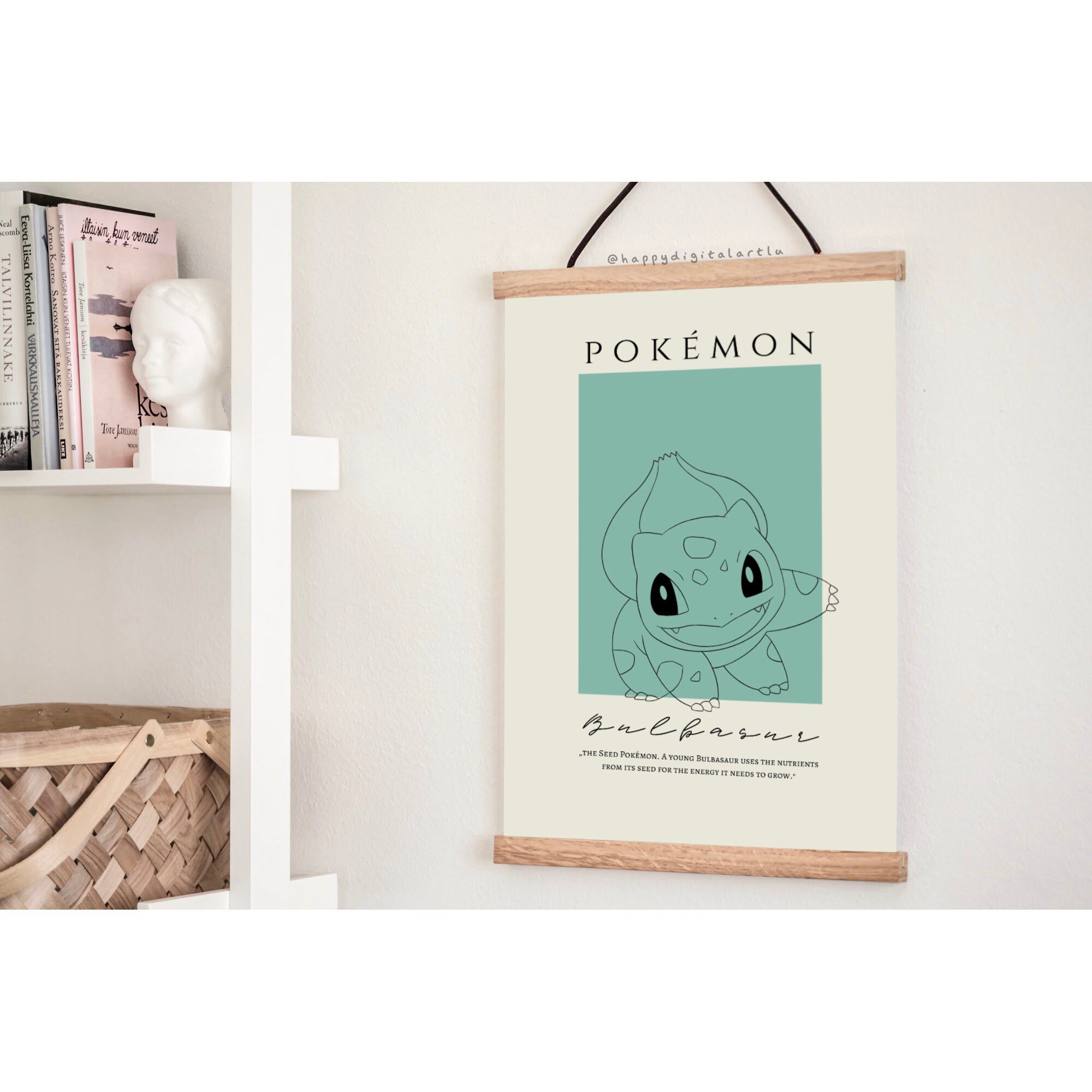 Bulbasur Poster Pokémon First Generation Wall Art, INSTANT DOWNLOAD ...