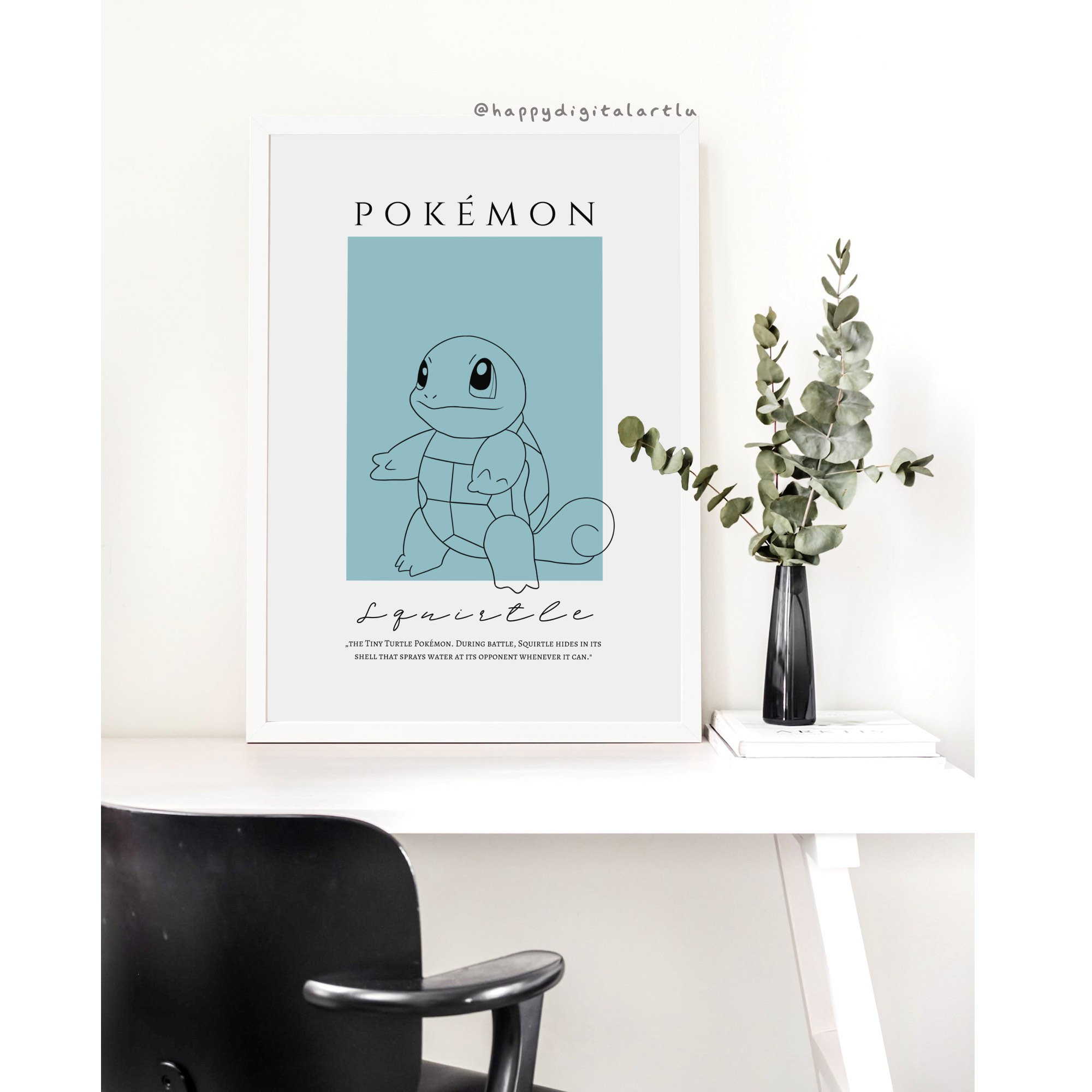 Squirtle Poster Pokémon First Generation Wall Art INSTANT - Etsy