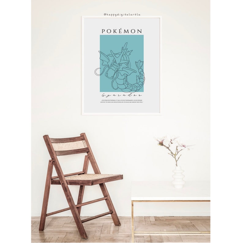 Gyarados Poster Pokémon First Generation Wall Art INSTANT - Etsy