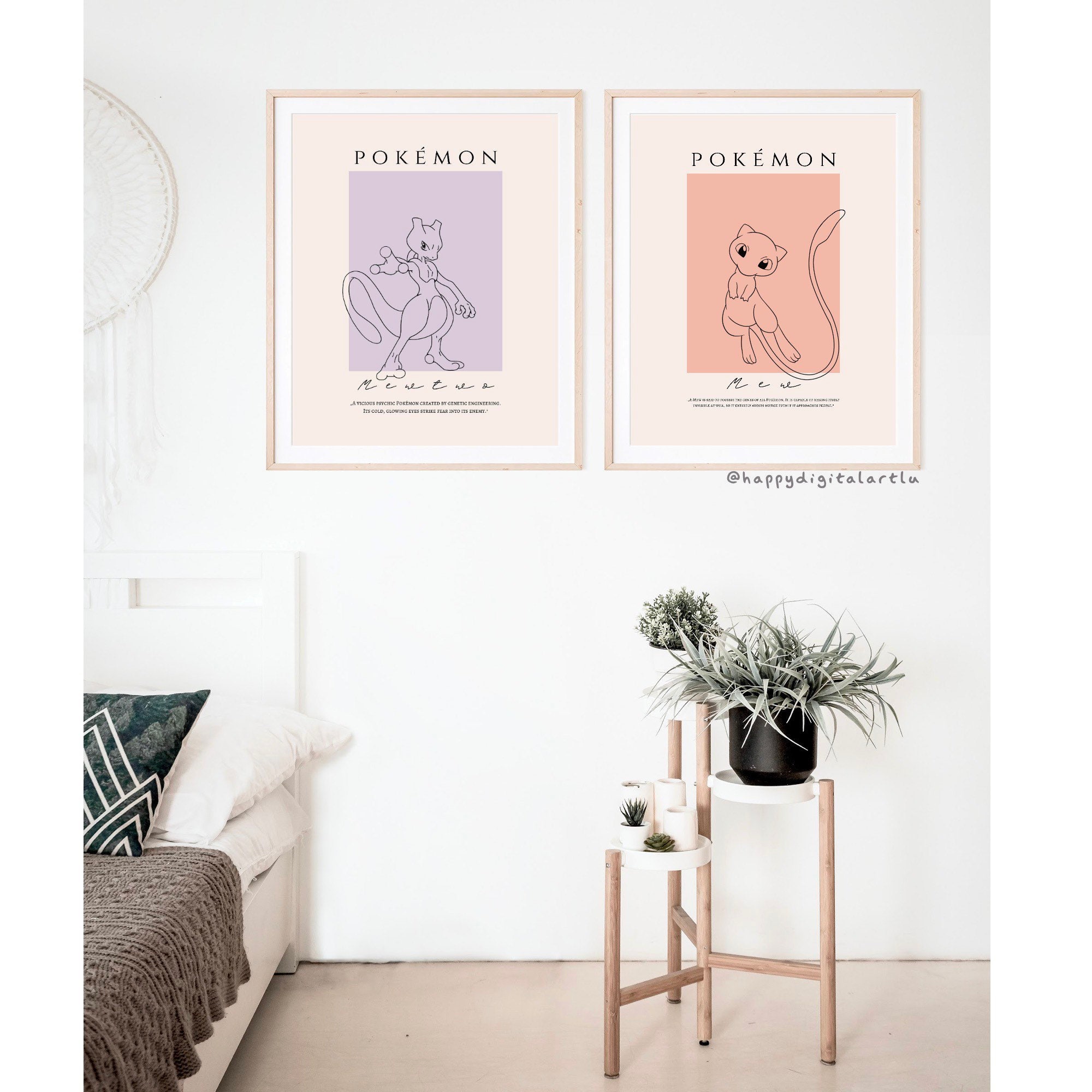 Mewtwo Poster Pokémon First Generation Wall Art, INSTANT DOWNLOAD ...