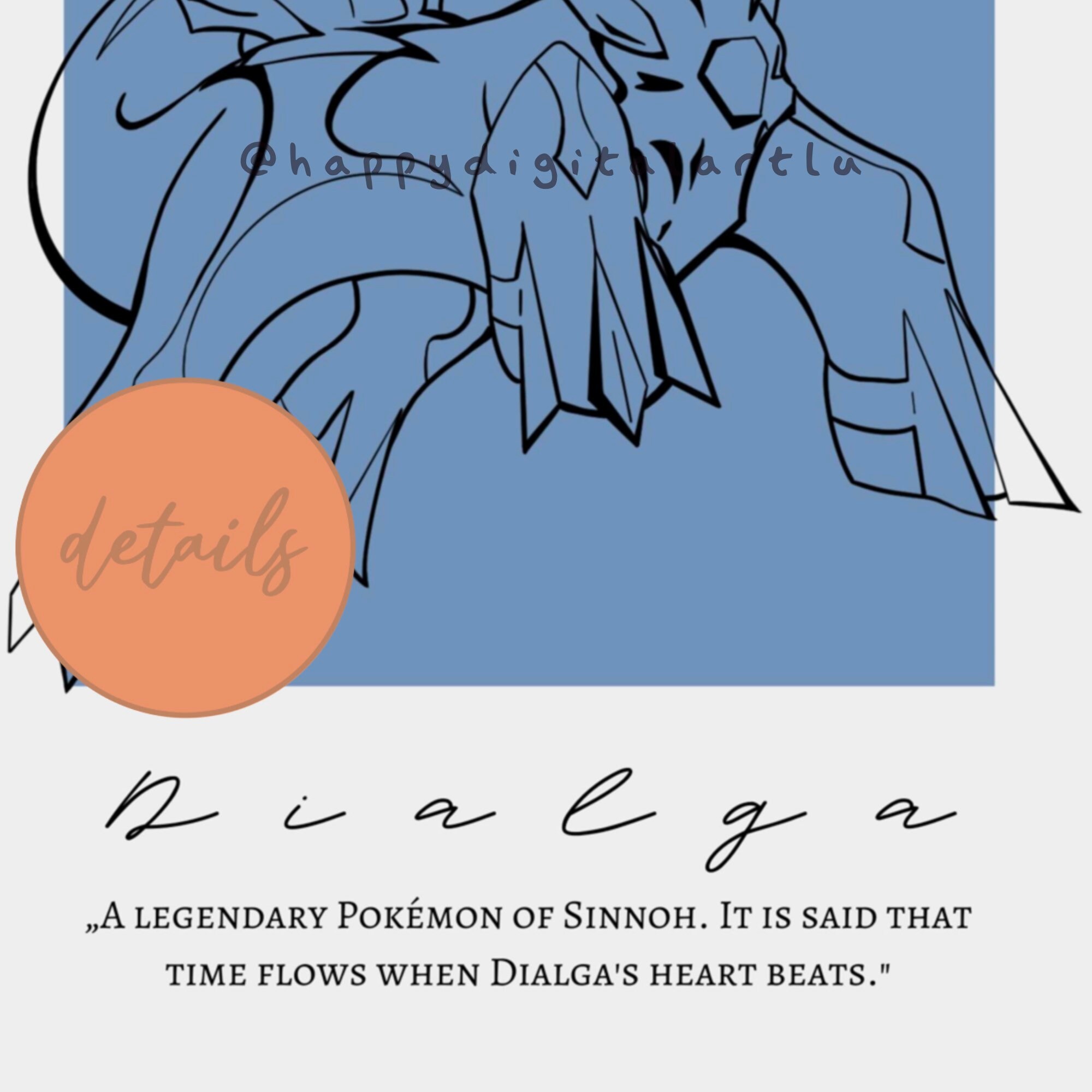 Dialga Poster Pokémon Fourth Generation Wall Art INSTANT - Etsy