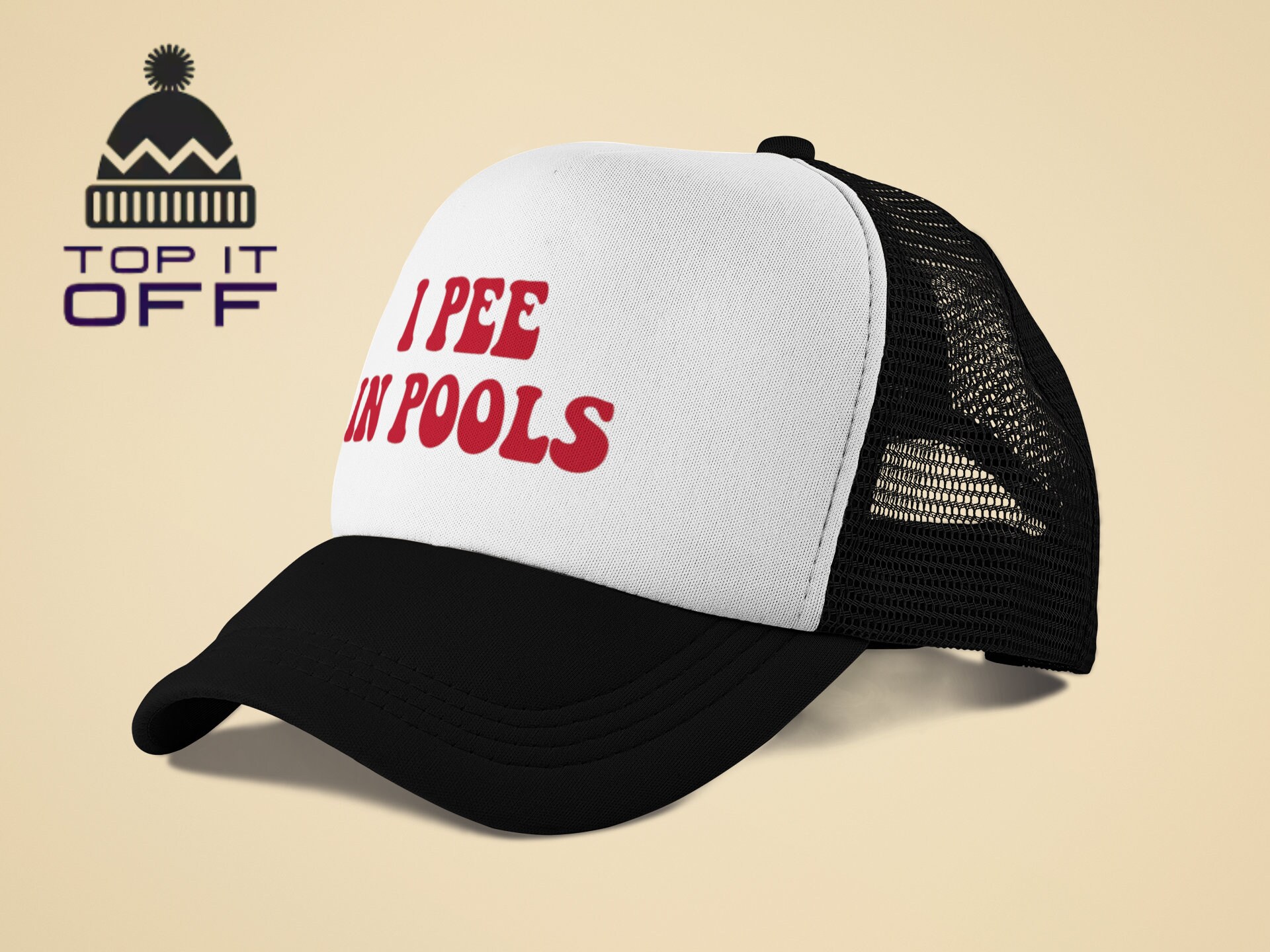 I Pee in Pools Trucker Caps, Y2k Trucker Hat, Classic Snapback, 2000s ...