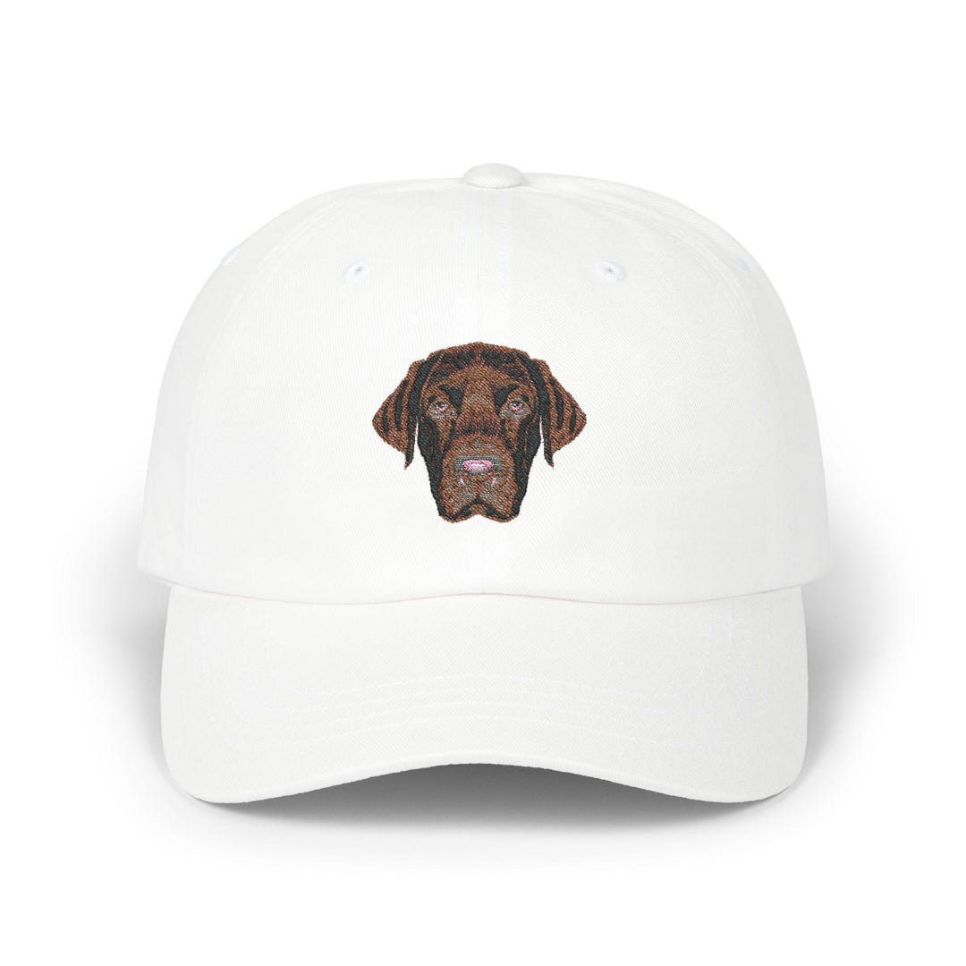 Brown Lab Dad Cap - Classic Adjustable Hat, Vintage Baseball Style ...