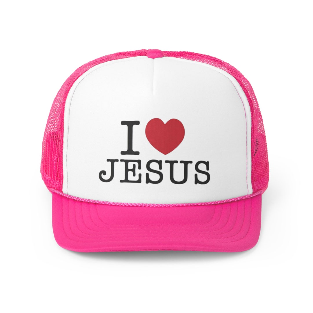 I Love Jesus Trucker Hat, Classic Snapback, 2000s Era Hat, Sorority Hat ...