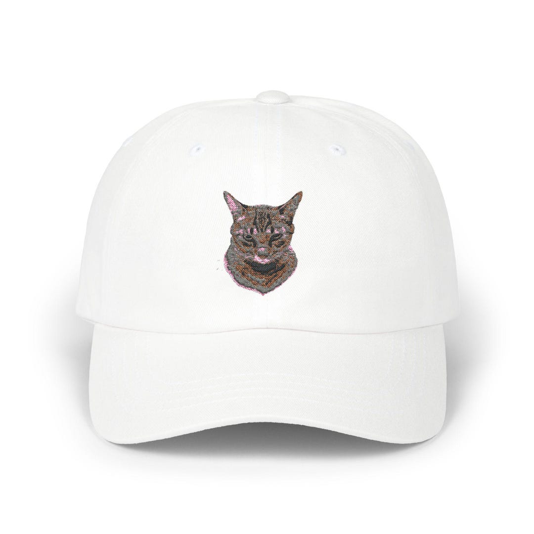 Angry Cat Baseball Cap - Funny Adjustable Hat, Classic Vintage Style ...