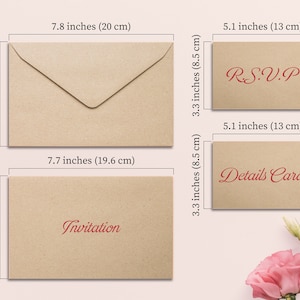 Wedding Invitation With Rsvp, Clear Envelope and Gold Details - Etsy