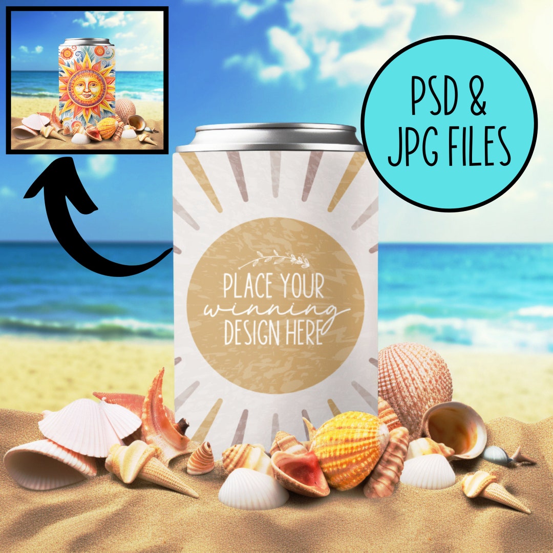 PSD Printify Can Cooler Mockup Stubby Cooler Mock up Soda Holder ...