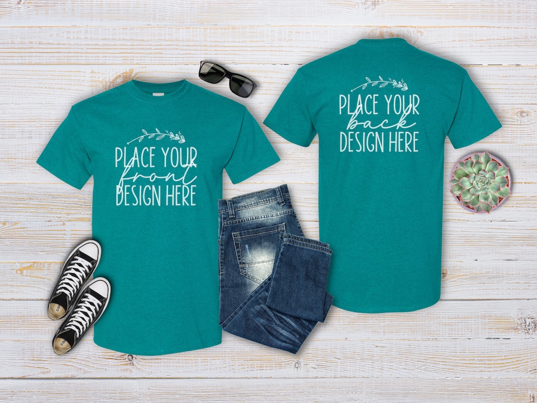 Antique Jade Dome Front & Back Mockup Gildan 5000 Unisex - Etsy