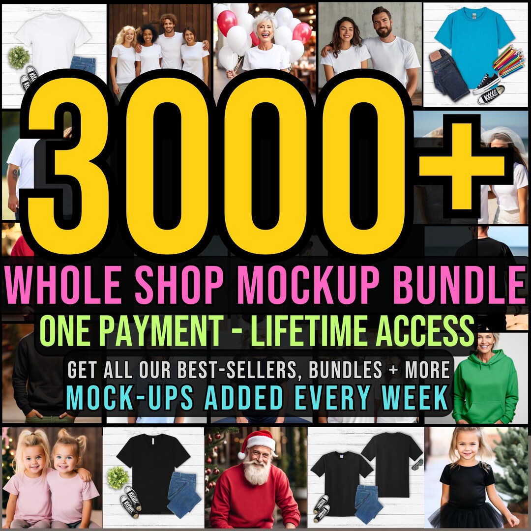 3000+ WHOLE Shop Mockup MEGA Bundle Entire Store AI Mock-up Bundles ...
