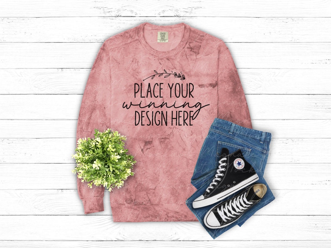 Clay Comfort Colors Sweatshirt Mockup 1545 Clay Pink Mock up - Etsy