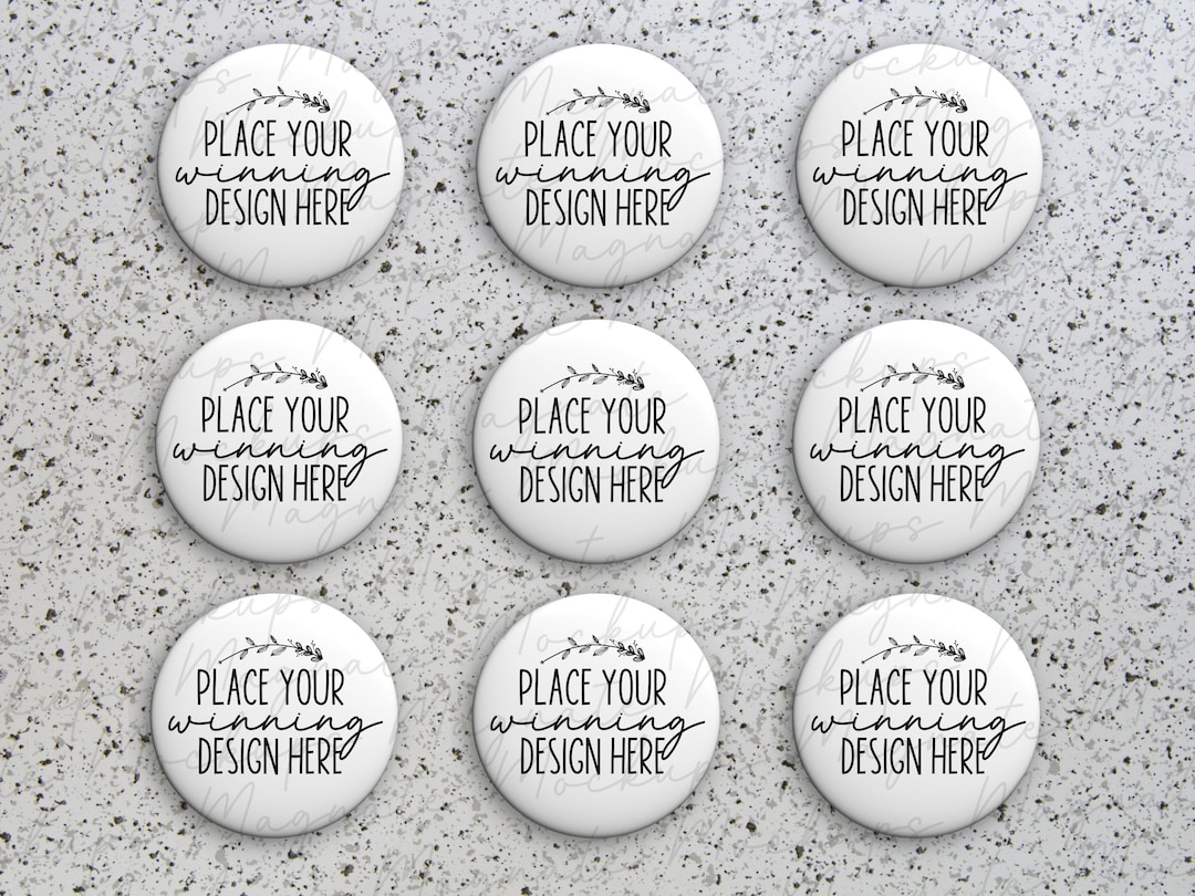 Multiple Button Pin Mockup Printify PSD Smart Object Pinback Button ...
