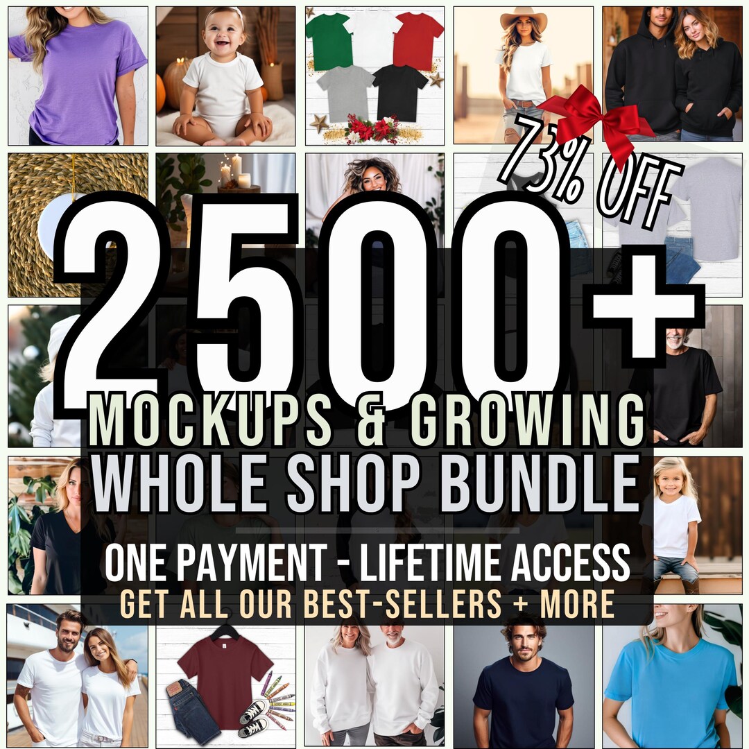 2500 WHOLE Shop Mockup MEGA Bundle Entire Store AI Mock-up Bundles Full ...