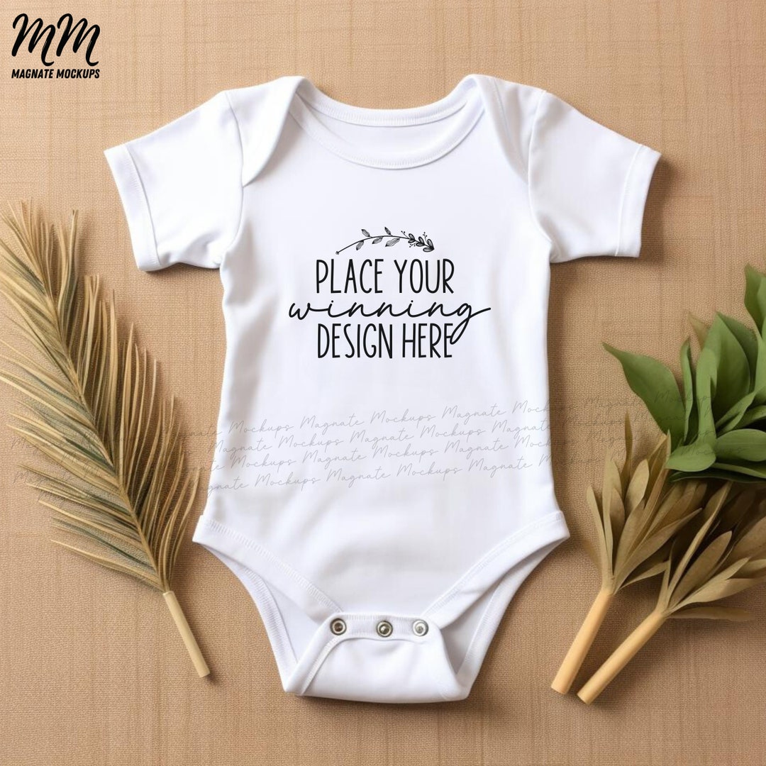 Infant Bodysuit Mockup Baby No Tag Body Suit Toddler Mock up Romper ...
