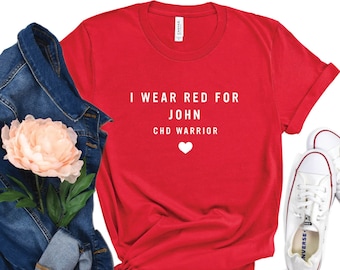 I Wear Red for Awareness Shirt, Personalized in February We Wear Red ...
