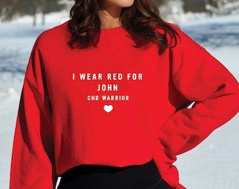 I Wear Red for Awareness Shirt, Personalized in February We Wear Red ...