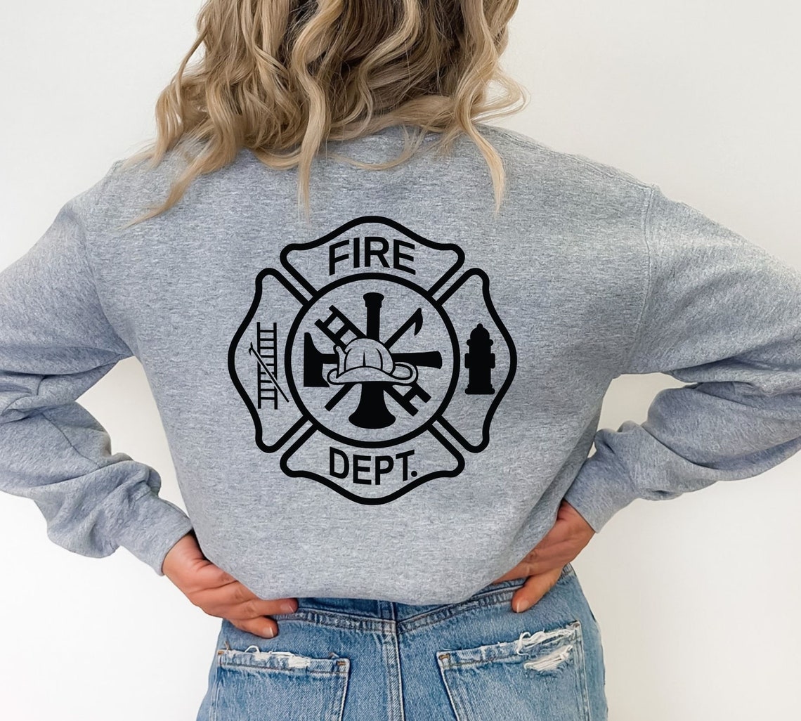 Firefighter Sweatshirt, Fire Department Hoodie, Gift for Fireman, Fire ...