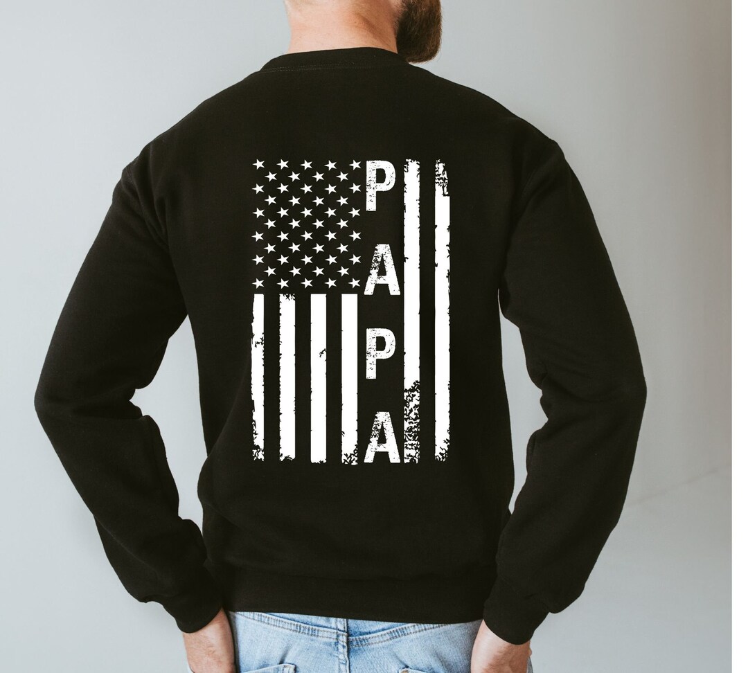 Custom Papa USA Flag Personalized Papa Sweatshirt,custom Papa USA Flag ...