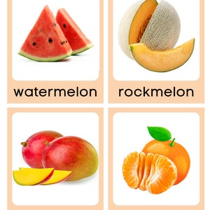 Fruit Flashcards - Neurodivergent Learners - Etsy