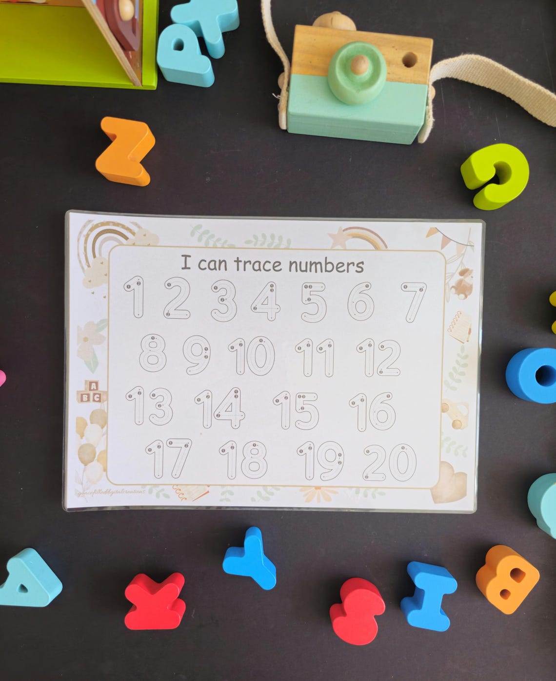 Number Tracing, Fine Motor Skills, Pencil Control,number Writing Mat ...