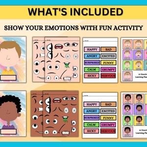 Emotions Activity for Kids Boy Version Printable Toddler Feeling Chart ...