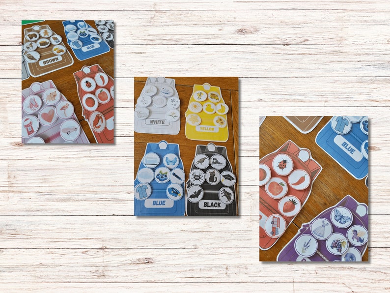 Colors Matching Activity Printable, Learn the Colors, Color Sorting ...