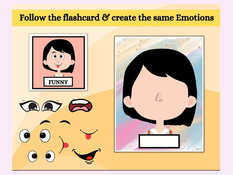 Emotions Activity for Kids Girl Version Printable Toddler Feeling Chart ...