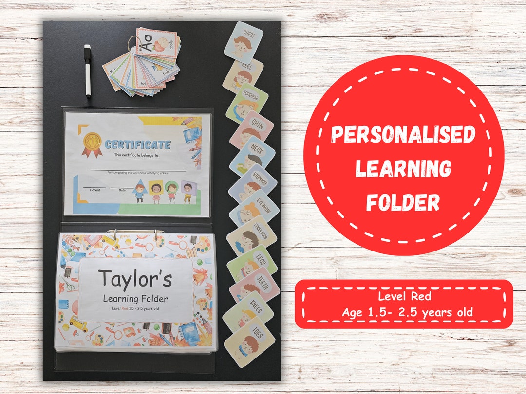Personalised Learning Folder for 2 Years Old | Quiet Book | Educational ...