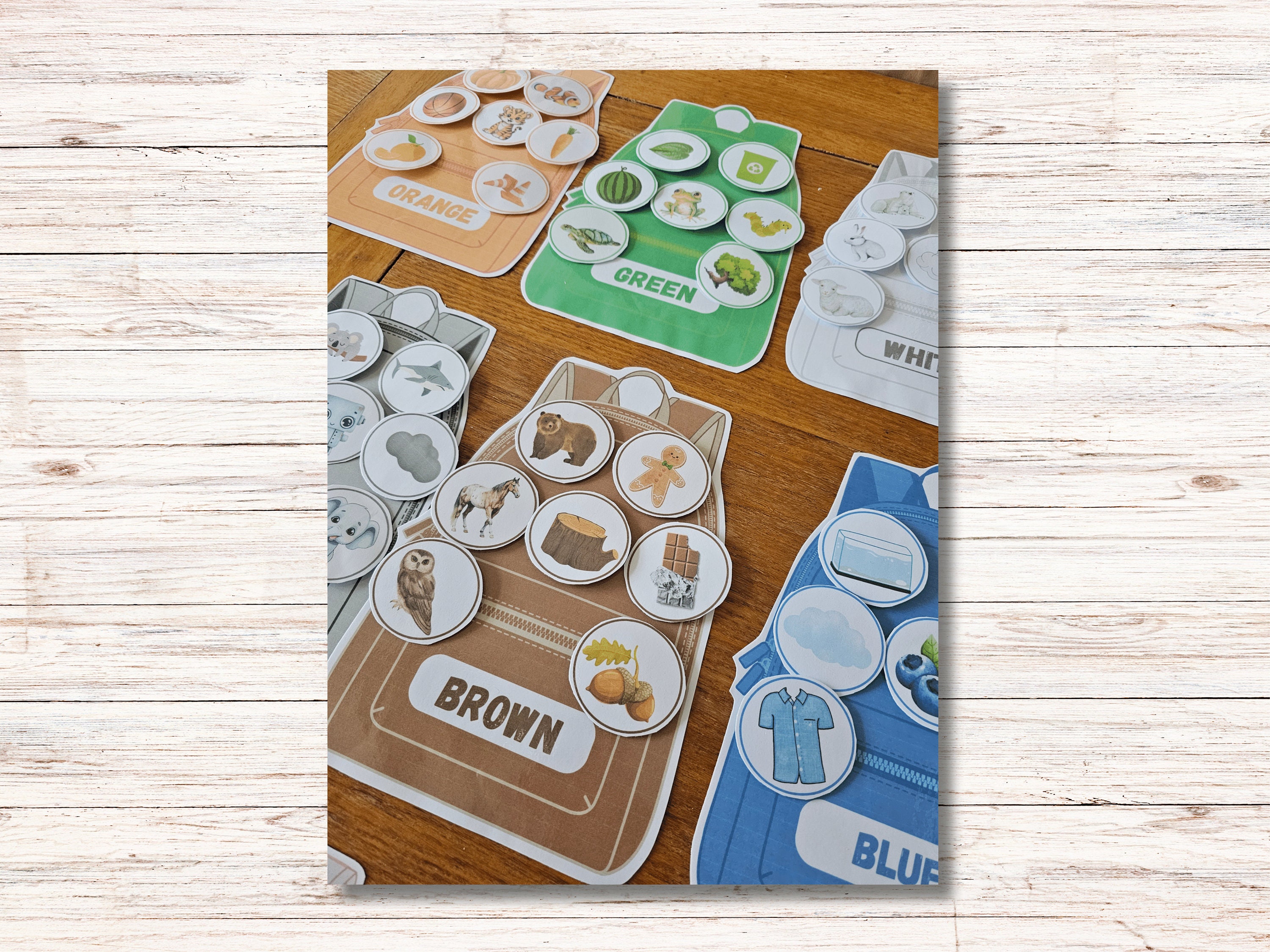 Colors Matching Activity Printable, Learn the Colors, Color Sorting ...