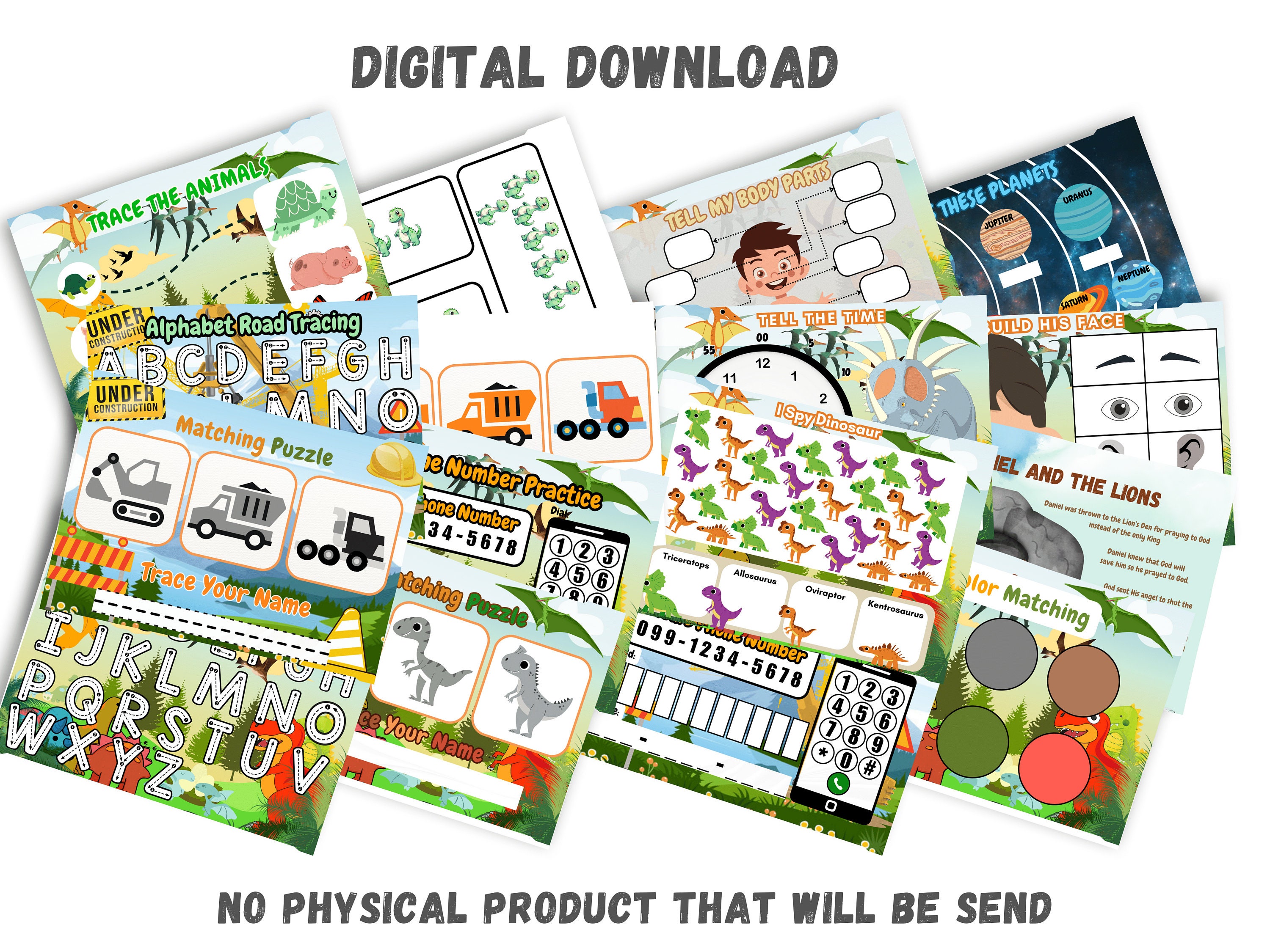 Dinosaur Themed Busy Book / Printable / Preschool Curriculum / Toddler ...