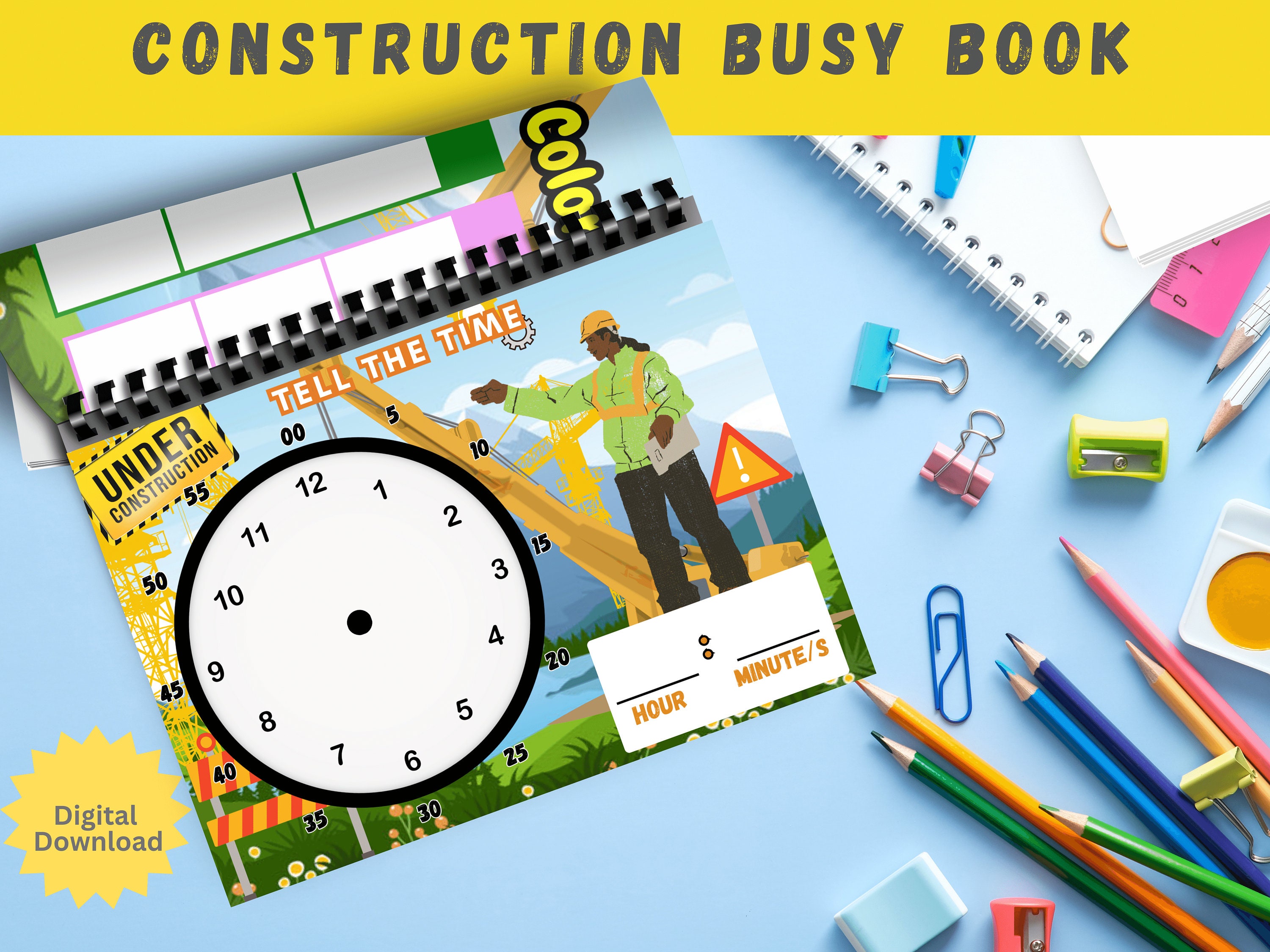 Construction Themed Busy Book / Printable / Preschool Curriculum ...
