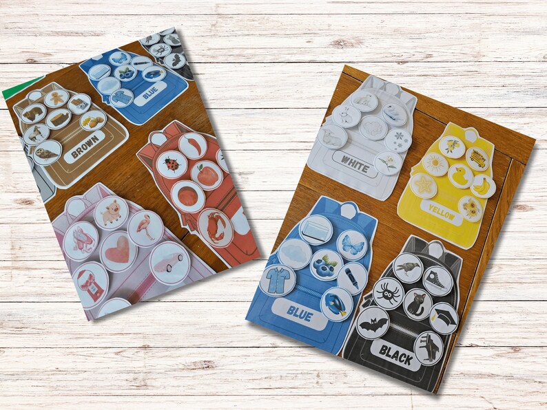 Colors Matching Activity Printable, Learn the Colors, Color Sorting ...