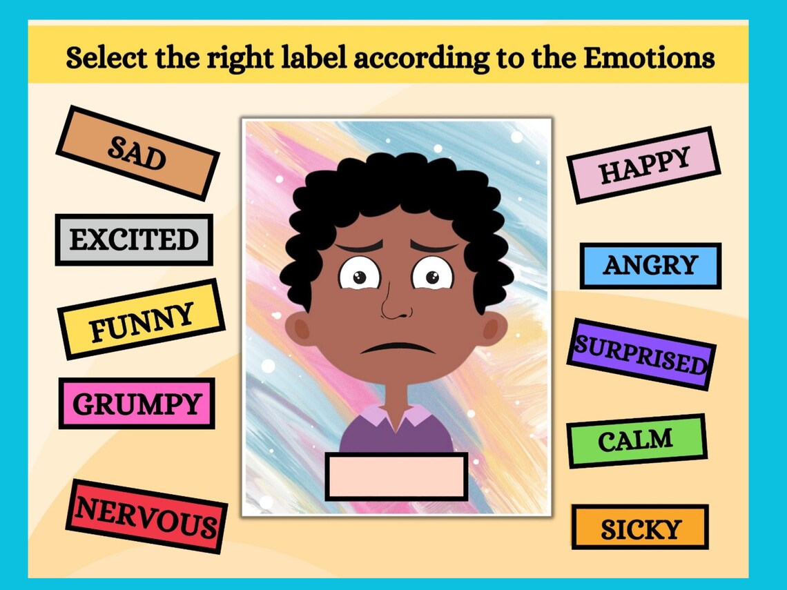 Emotions Activity for Kids Boy Version Printable Toddler Feeling Chart ...