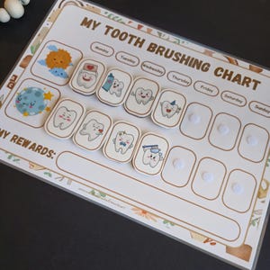 Tooth Brushing Reward Chart: Visual Guide for Kids, Autism & SEN - Etsy UK