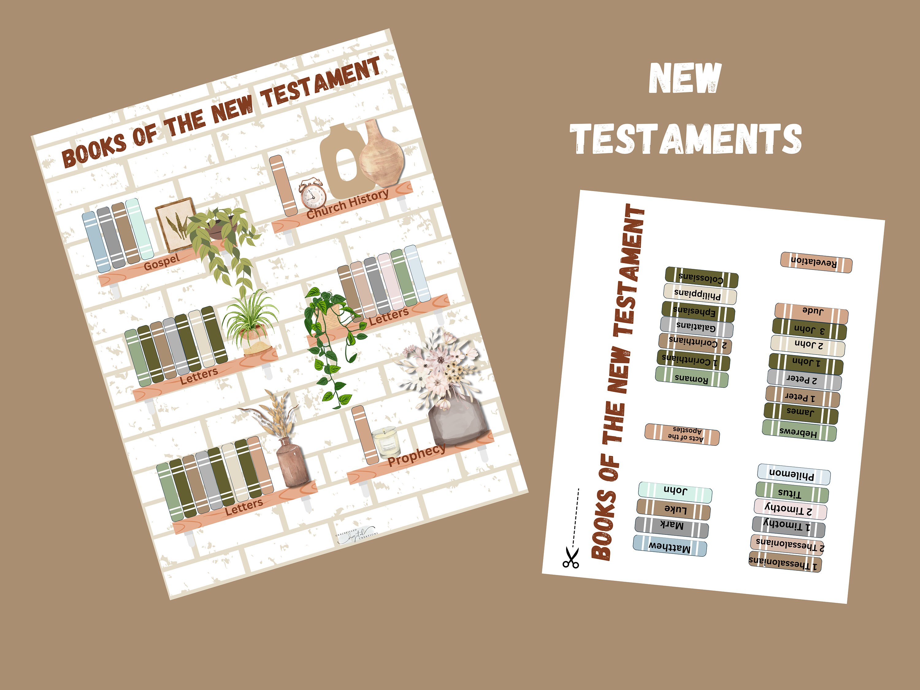 Books of the Bible Printable Memory Game Bundle, Sunday School Lesson ...