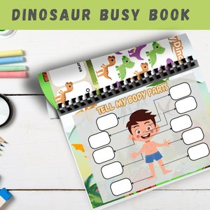 Dinosaur Themed Busy Book / Printable / Preschool Curriculum / Toddler ...
