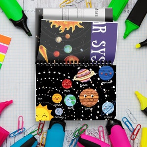 Solar System Busy Book Outer Space Learning Binder Personalized Space ...