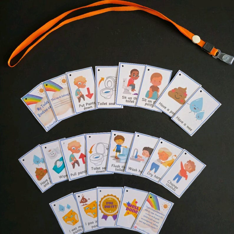 Boys' Toilet Routine Cards: Special Needs, Autism Visual Aid - Etsy