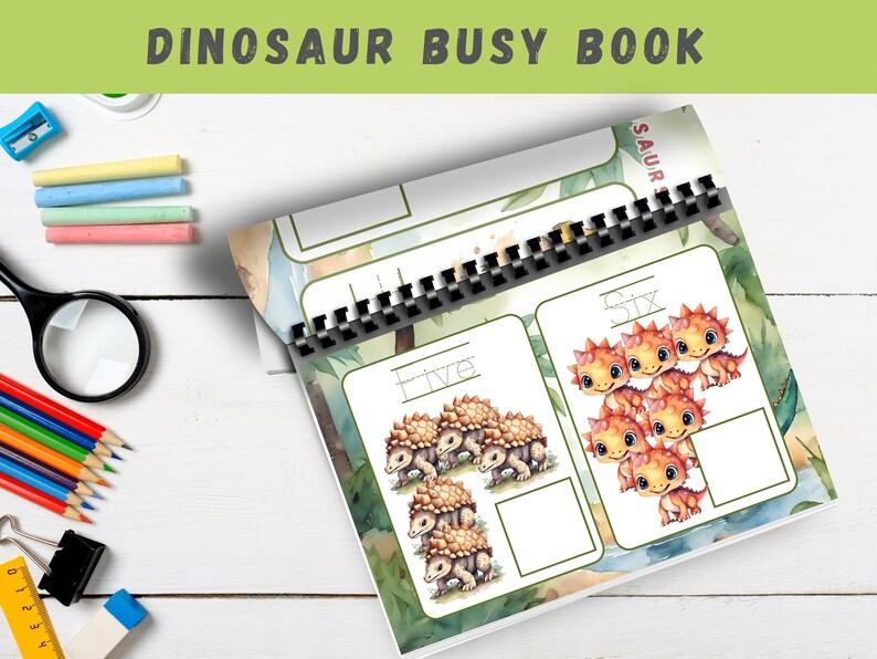 Dinosaur Themed Busy Book / Printable / Preschool Curriculum / Toddler ...