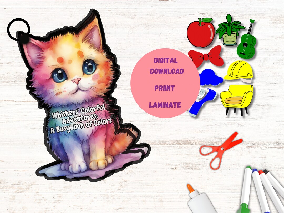 Colour Sorting Matching Game, Toddler Early Learner Busy Book Printable ...