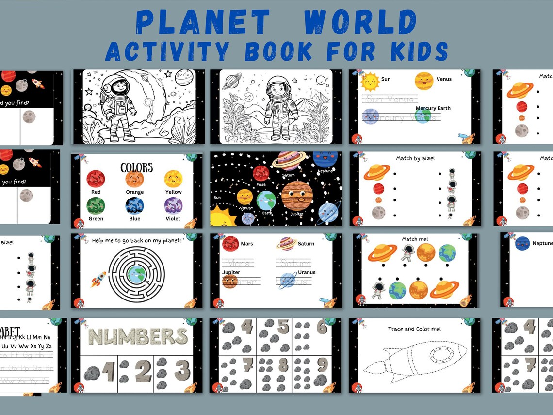 Solar System Busy Book Outer Space Learning Binder Personalized Space ...