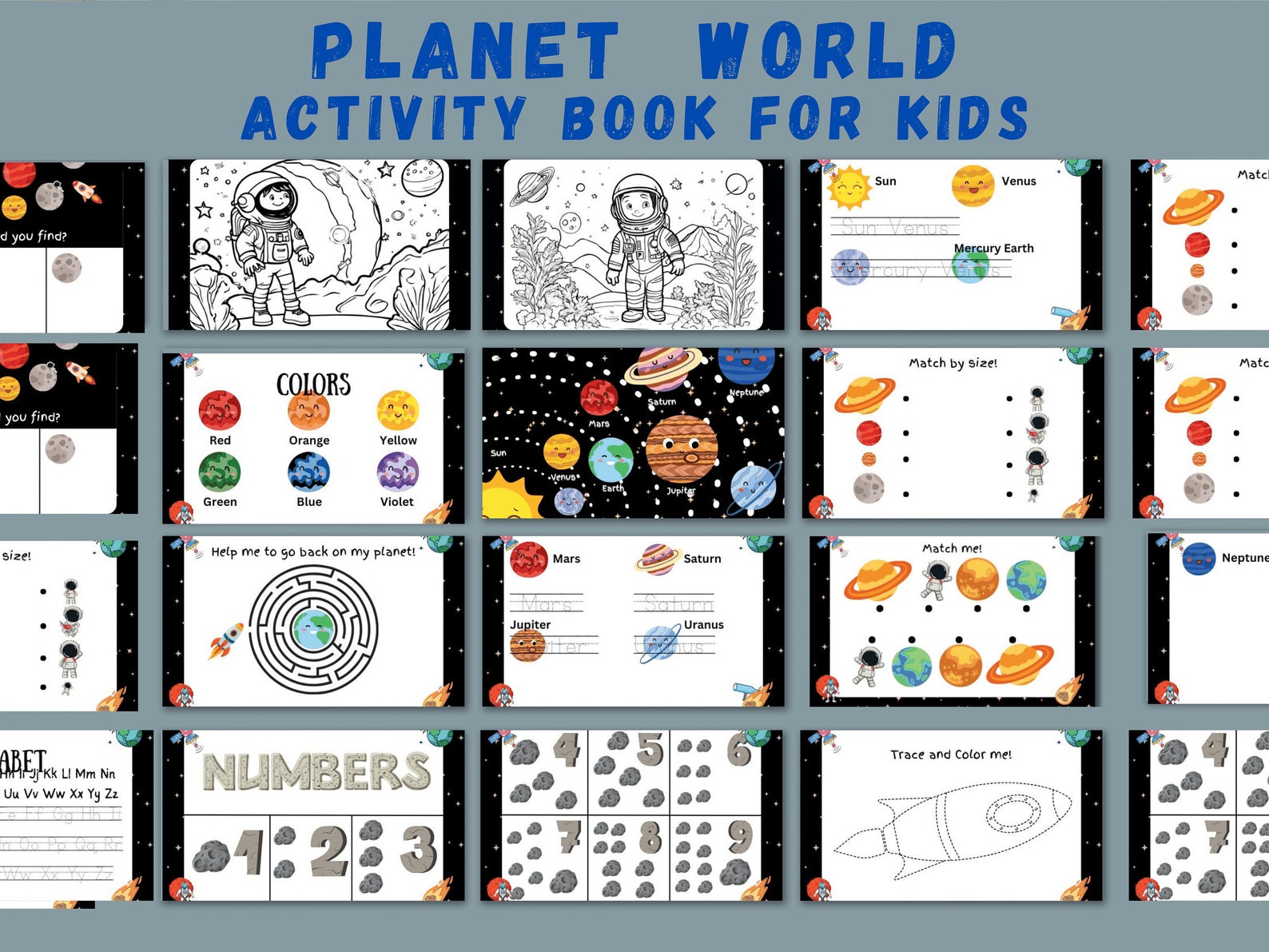 Solar System Busy Book Outer Space Learning Binder Personalized Space ...
