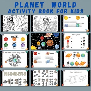 Solar System Busy Book Outer Space Learning Binder Personalized Space ...